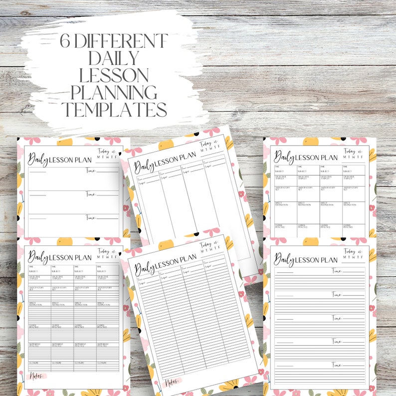 Printable Teacher Planner|teacher Planner Pages|lesson Planner|daily ...