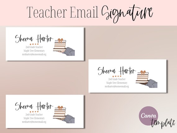 Teacher Email Signatureemail Signature Templateemail Sign - Etsy
