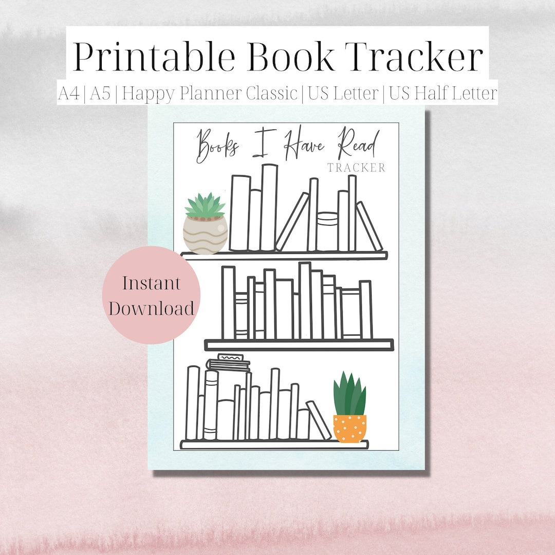 Printable Book Tracker|book Tracker|reading Challenge|book Lover ...