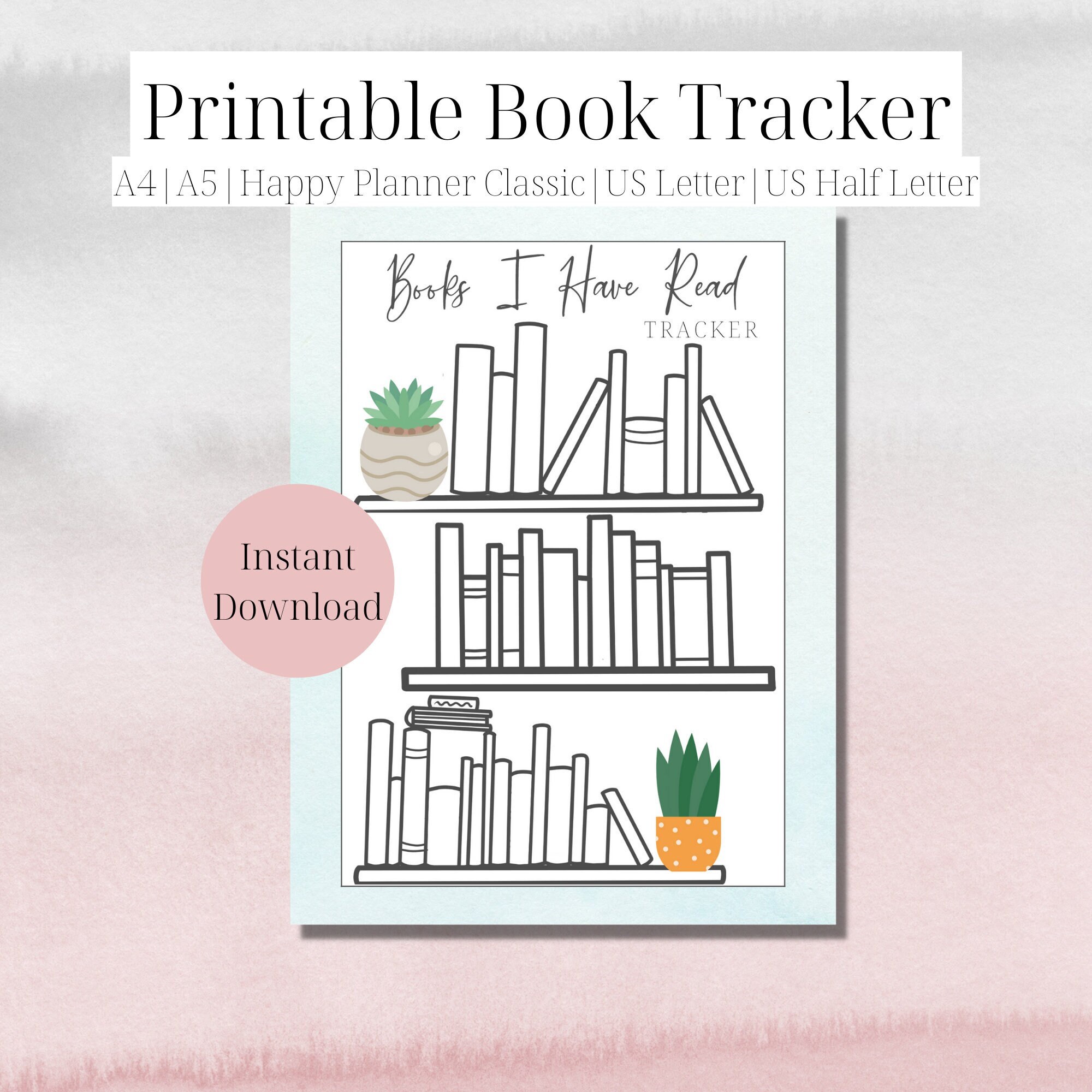Printable Book Trackerbook Trackerreading Challengebook Loverprintable ...