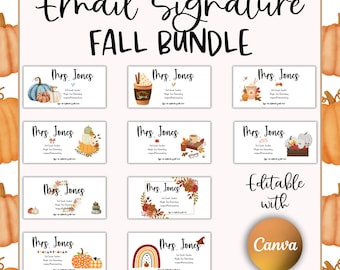 Editable Email Signature Bundle|email Signature Template|email Sign off ...