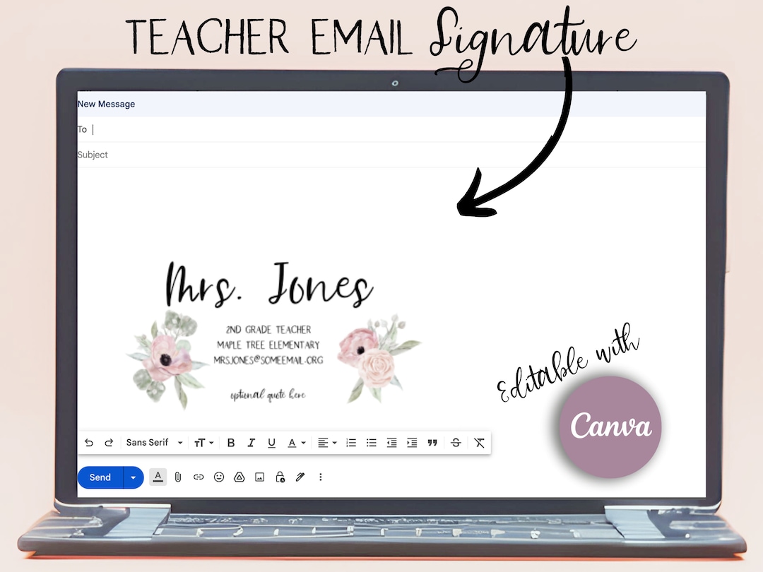 Teacher Email Signature|email Signature Template|email Sign off ...