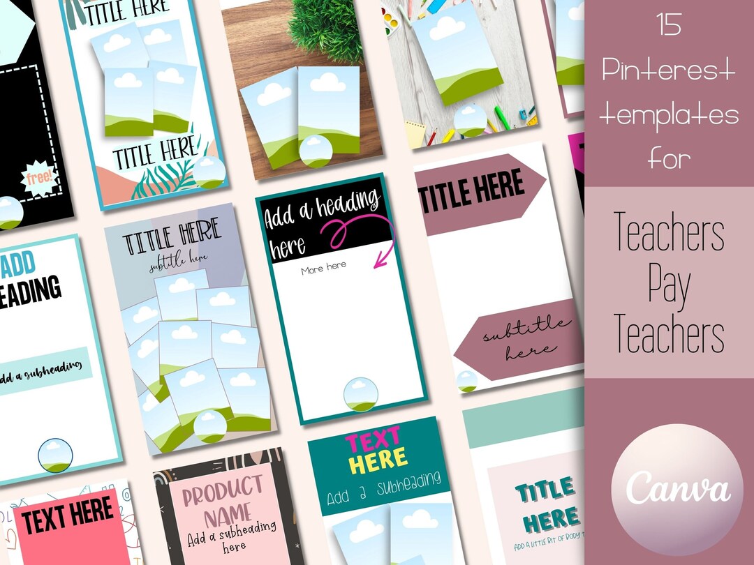 Pinterest Templates|teachers Pay Teachers Templates|instagram Templates ...