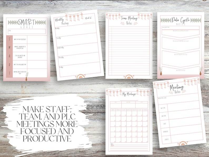Boho Teacher Planner|homeschool Planner|lesson Plan Printable|self Care ...