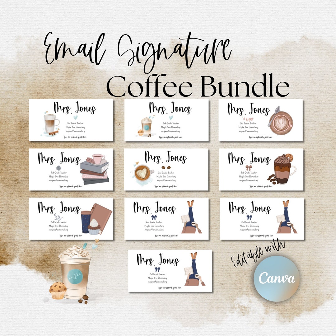 Editable Email Signature Bundle|email Signature Template|email Sign off ...