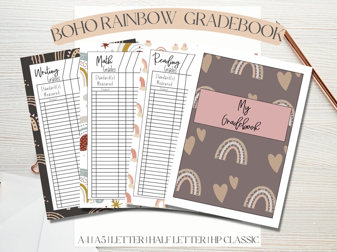 Boho Gradebook|teacher Gradebook|boho Teacher Planner|teacher Planner ...