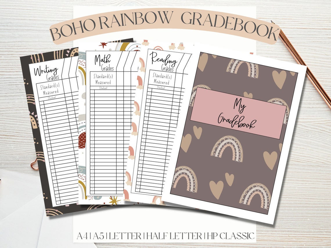 Boho Gradebook|teacher Gradebook|boho Teacher Planner|teacher Planner ...