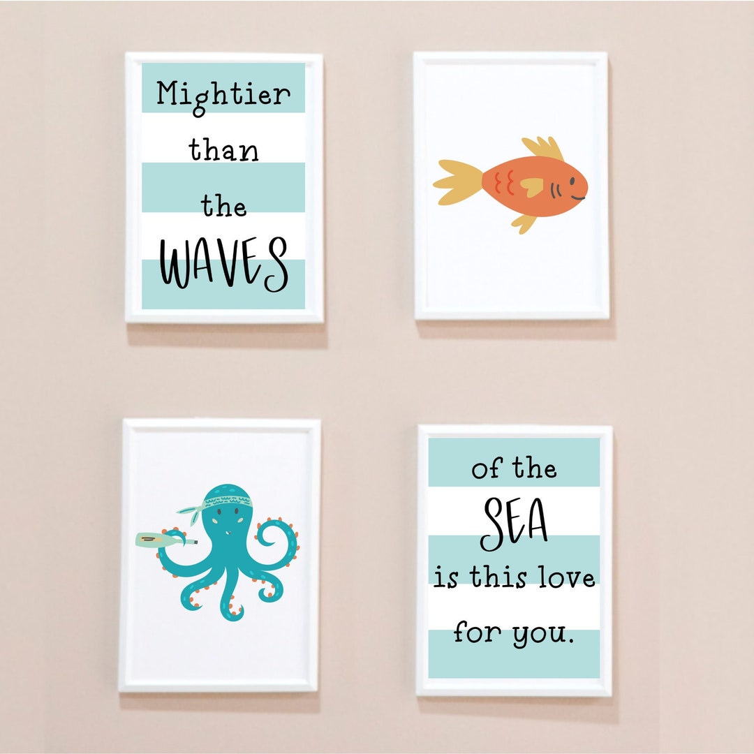 Ocean Themed Nursery Prints,boys Room Wall Art,nautical Nursery Prints ...