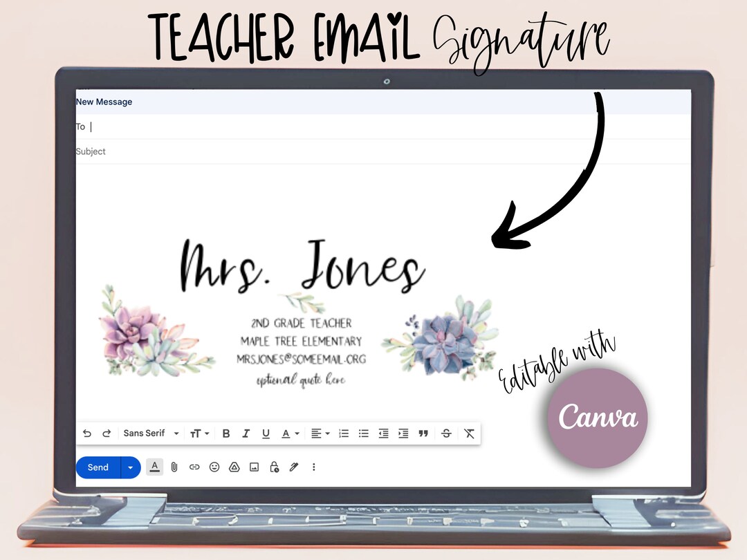 Teacher Email Signature|email Signature Template|email Sign off ...