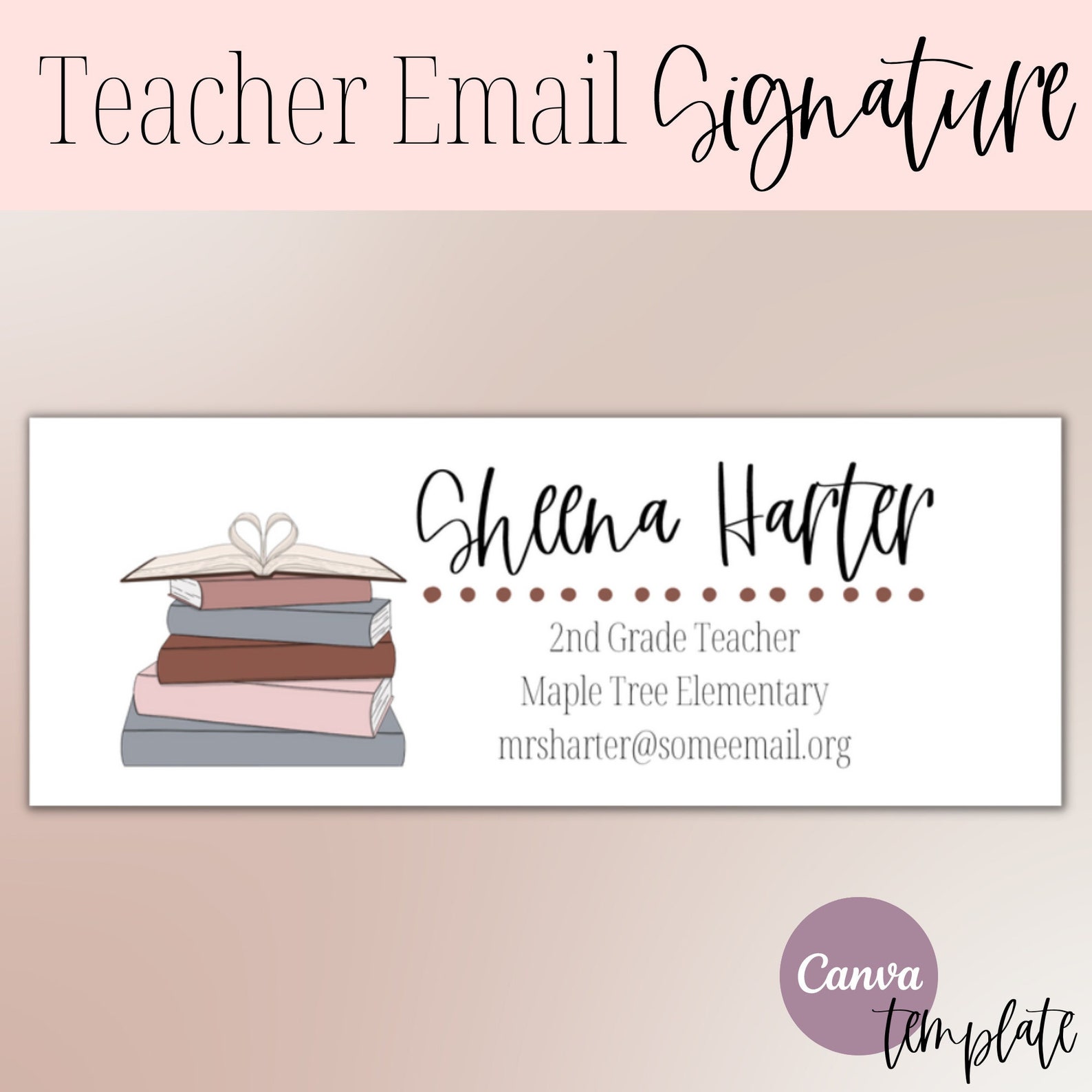 Teacher Email Signature|email Signature Template|email Sign off ...