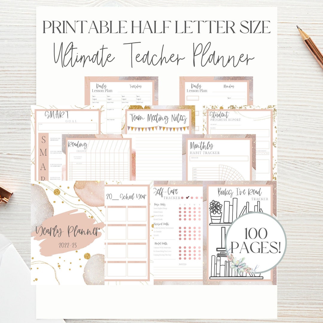 Printable Teacher Planner|teacher Planner Pages|lesson Planner|daily ...