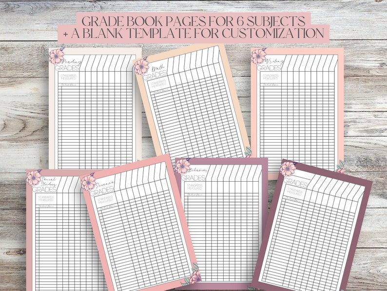 Floral Gradebook|teacher Gradebook|teacher Planner|teacher Planner ...