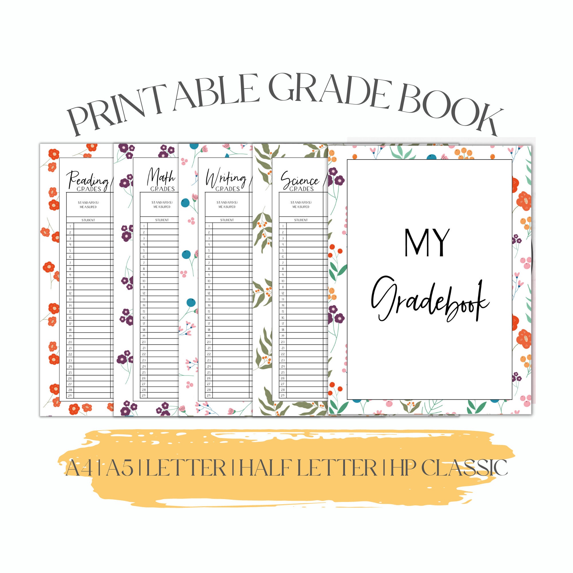Teacher Gradebook|gradebook|teacher Planner|teacher Planner Pages ...
