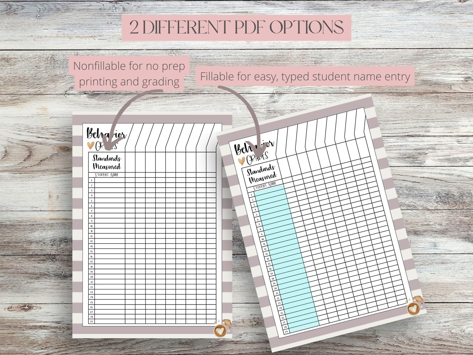 Coffee Teach Repeat Gradebook|teacher Gradebook|boho Teacher Planner ...