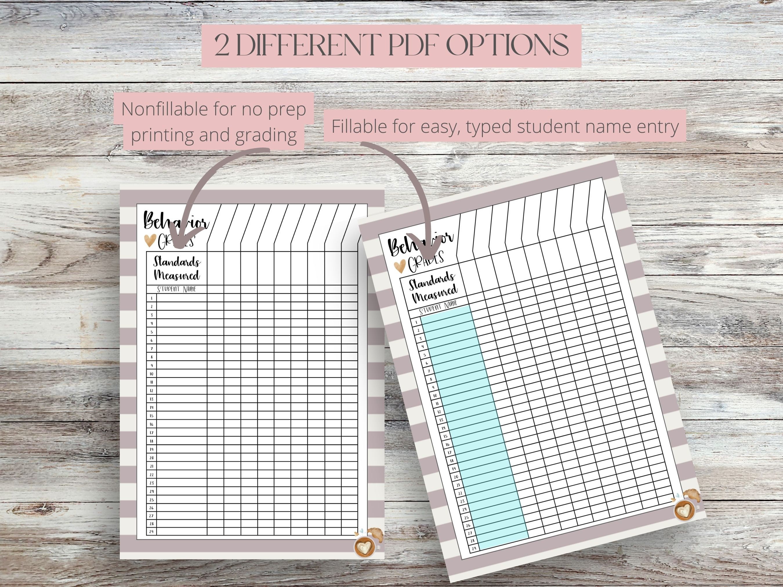 Coffee Teach Repeat Gradebook|teacher Gradebook|boho Teacher Planner ...