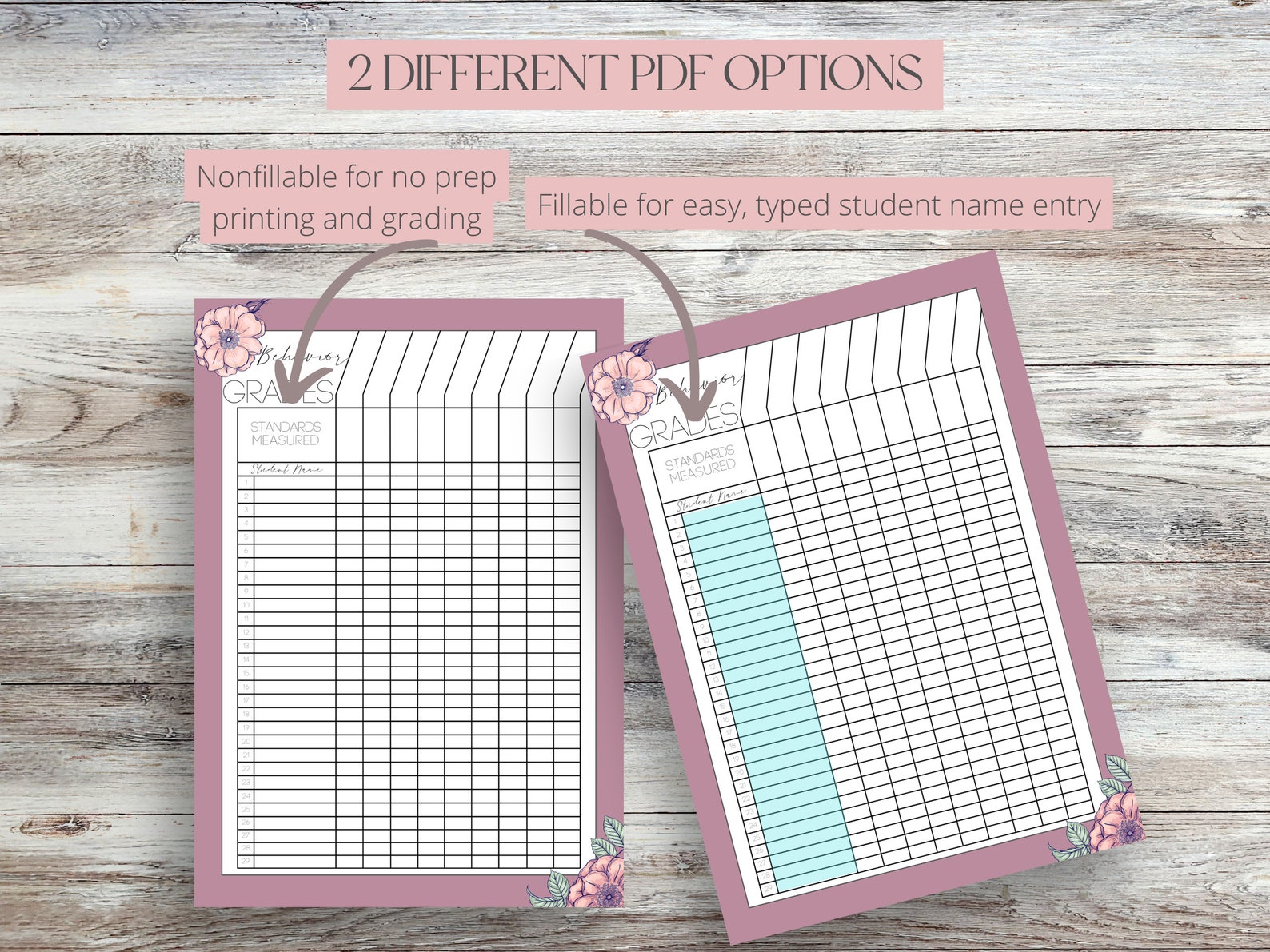Floral Gradebook|teacher Gradebook|teacher Planner|teacher Planner ...