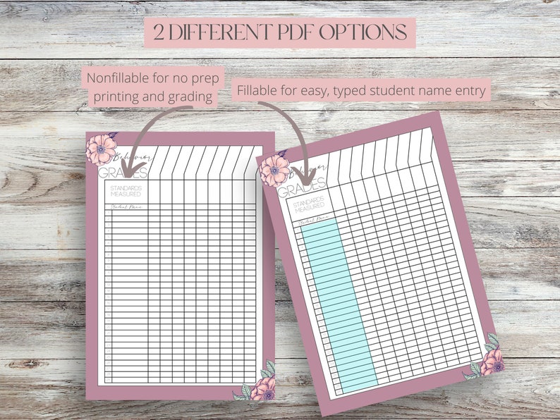 Floral Gradebook|teacher Gradebook|teacher Planner|teacher Planner ...