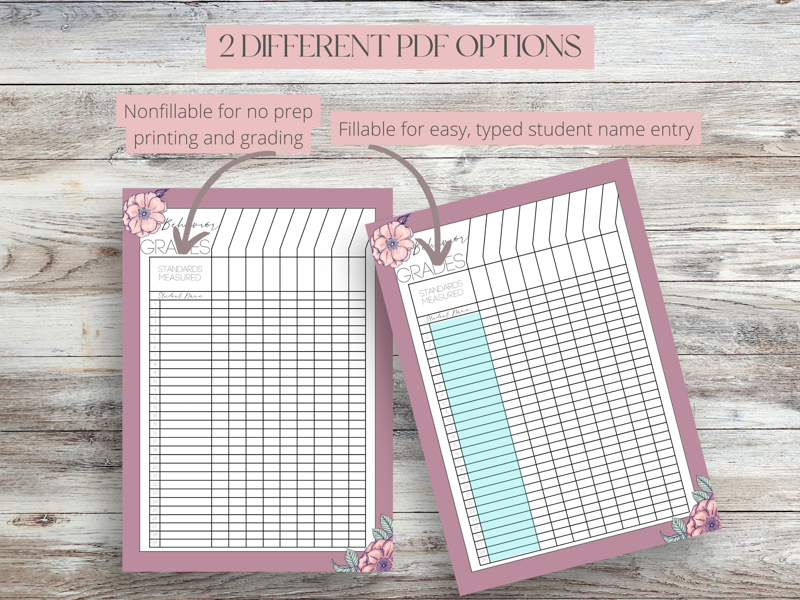 Floral Gradebook|teacher Gradebook|teacher Planner|teacher Planner ...