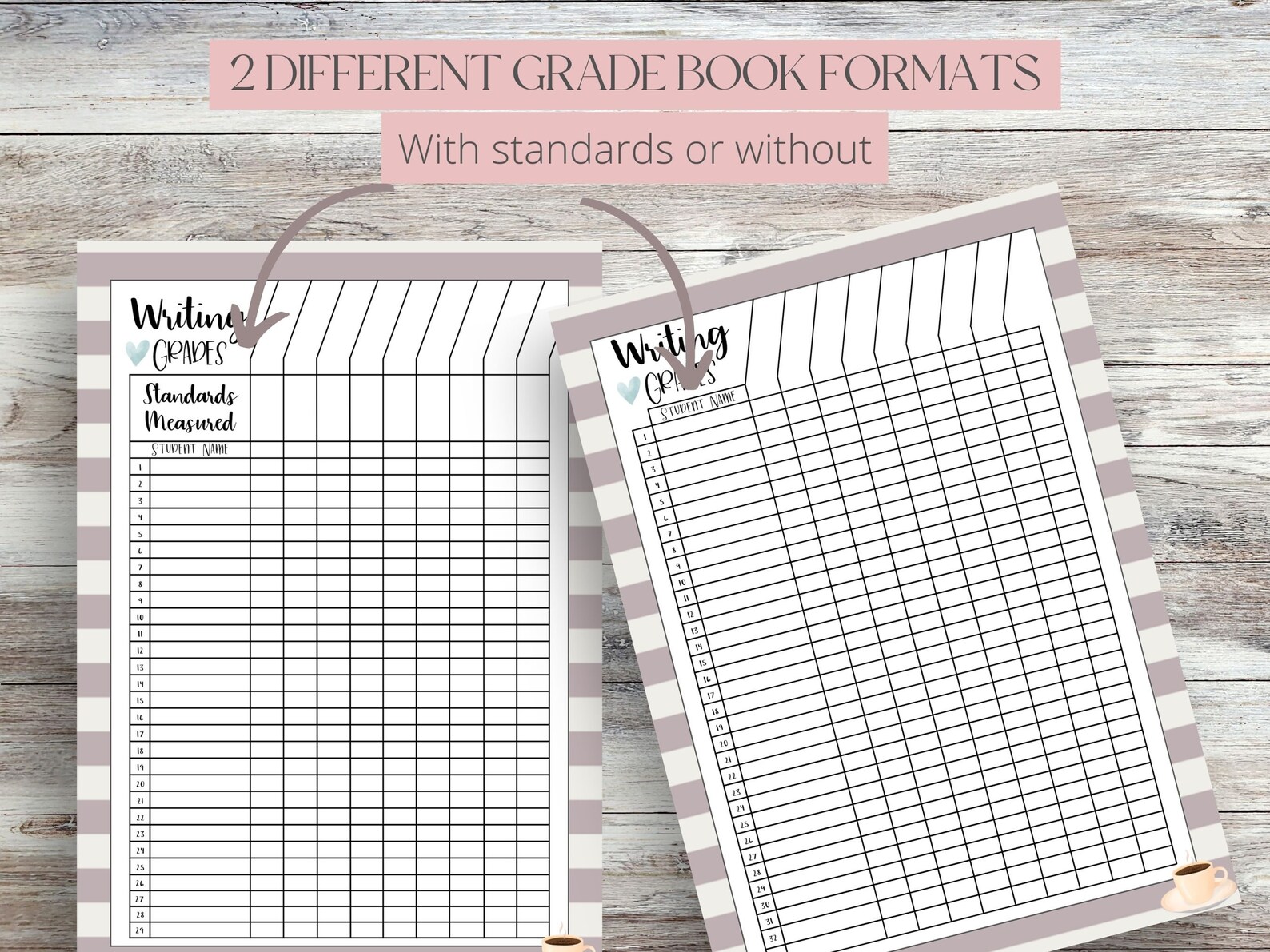 Coffee Teach Repeat Gradebook|teacher Gradebook|boho Teacher Planner ...