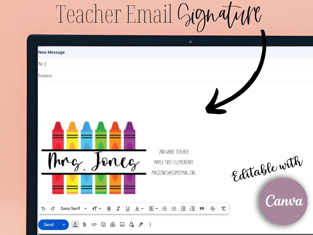 Teacher Email Signature|email Signature Template|email Sign off ...