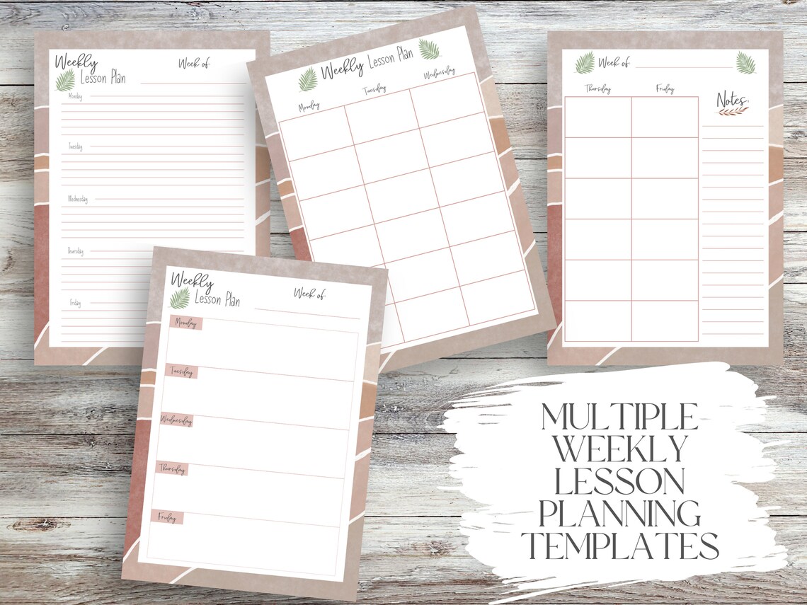 Boho Teacher Plannerhomeschool Plannerlesson Plan Printableself Care ...