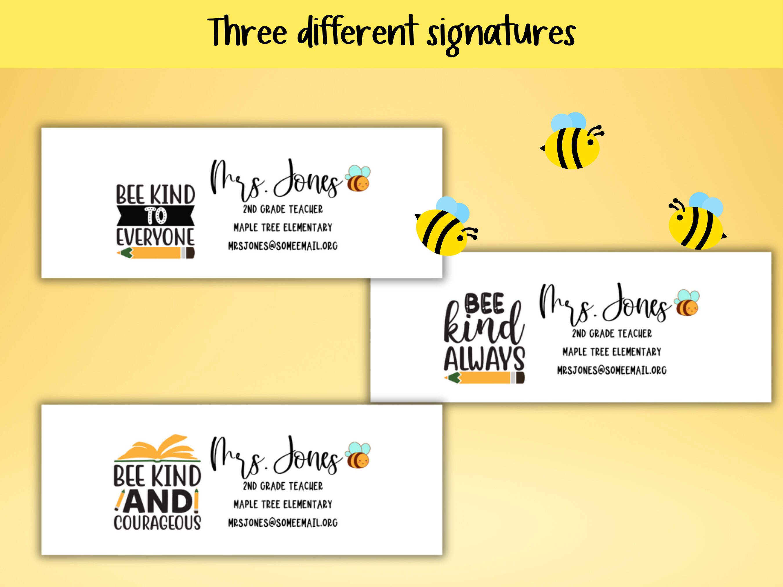 Teacher Email Signatures|email Signature Template|email Sign off ...