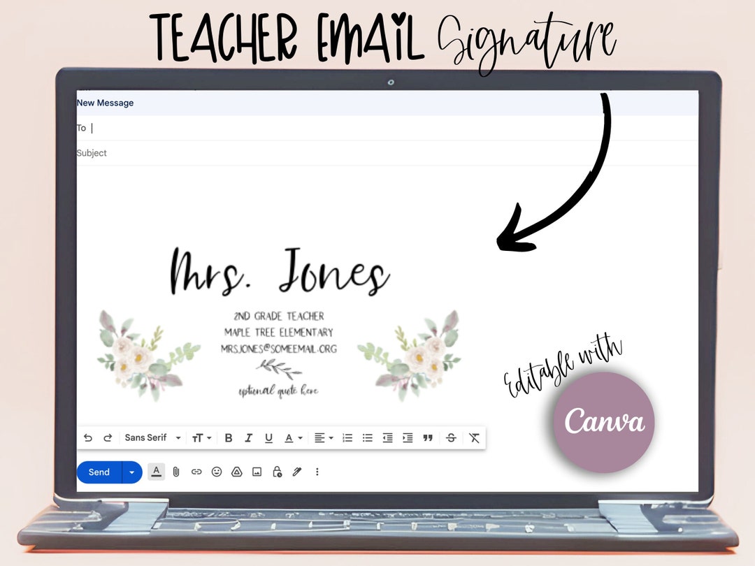 Teacher Email Signature|email Signature Template|email Sign off ...