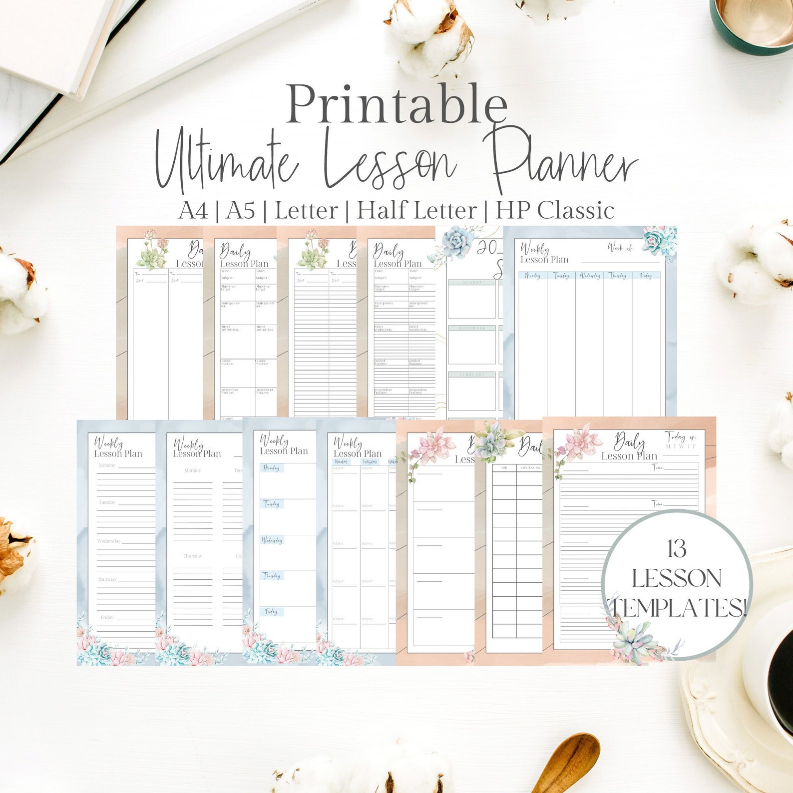 Teacher Planner|teacher Planner Pages|lesson Plan Printable|homeschool ...