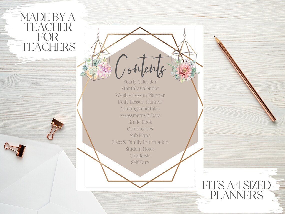 Teacher Planner|homeschool Planner|lesson Plan Printable|self Care ...