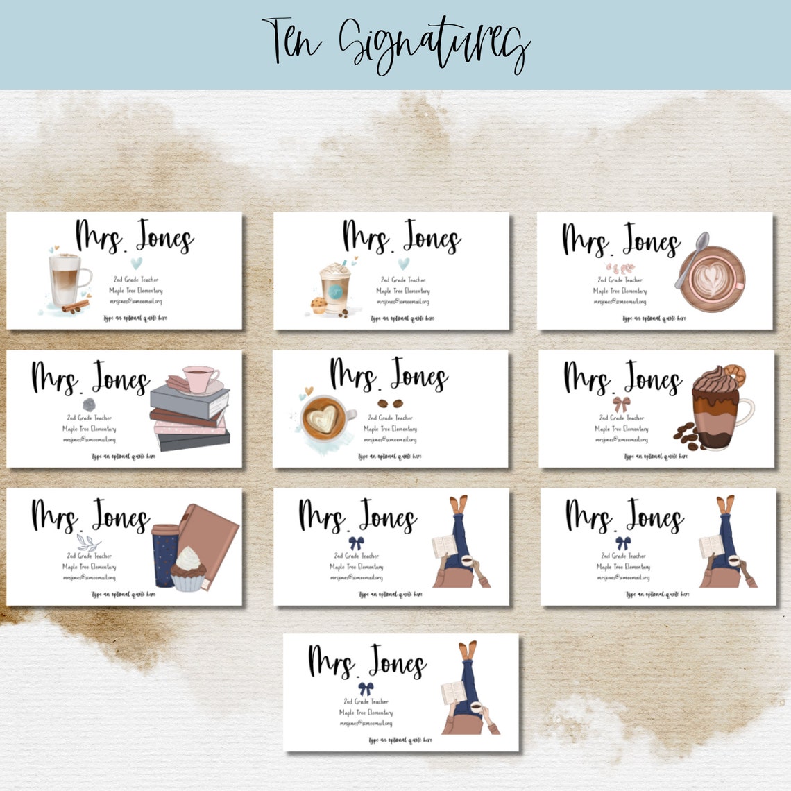 Editable Email Signature Bundle|email Signature Template|email Sign off ...