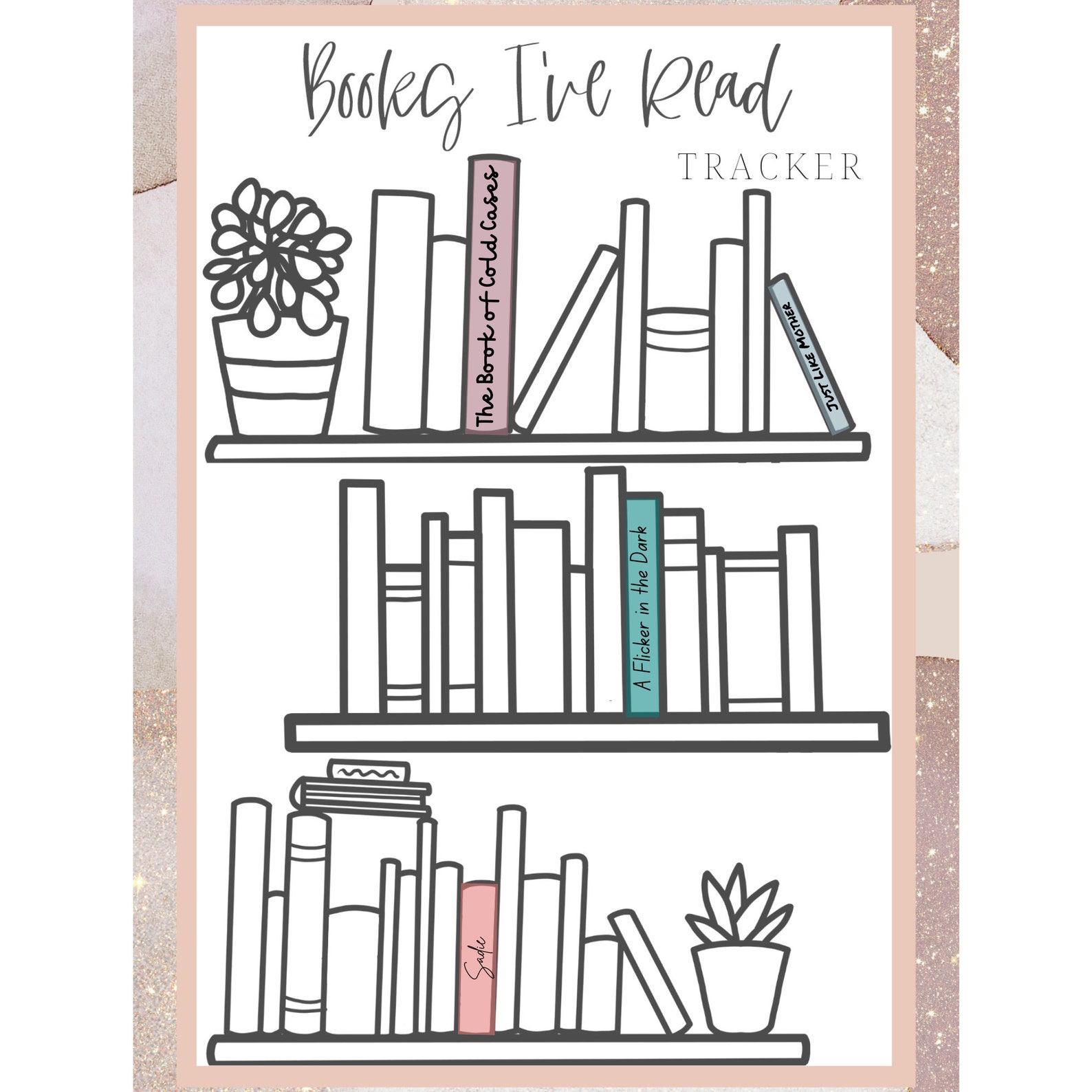 Book Tracker|printable Book Tracker|reading Challenge|book Lover ...