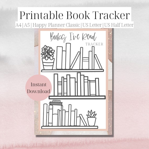 Book Trackerprintable Book Trackerreading Challengebook | Etsy
