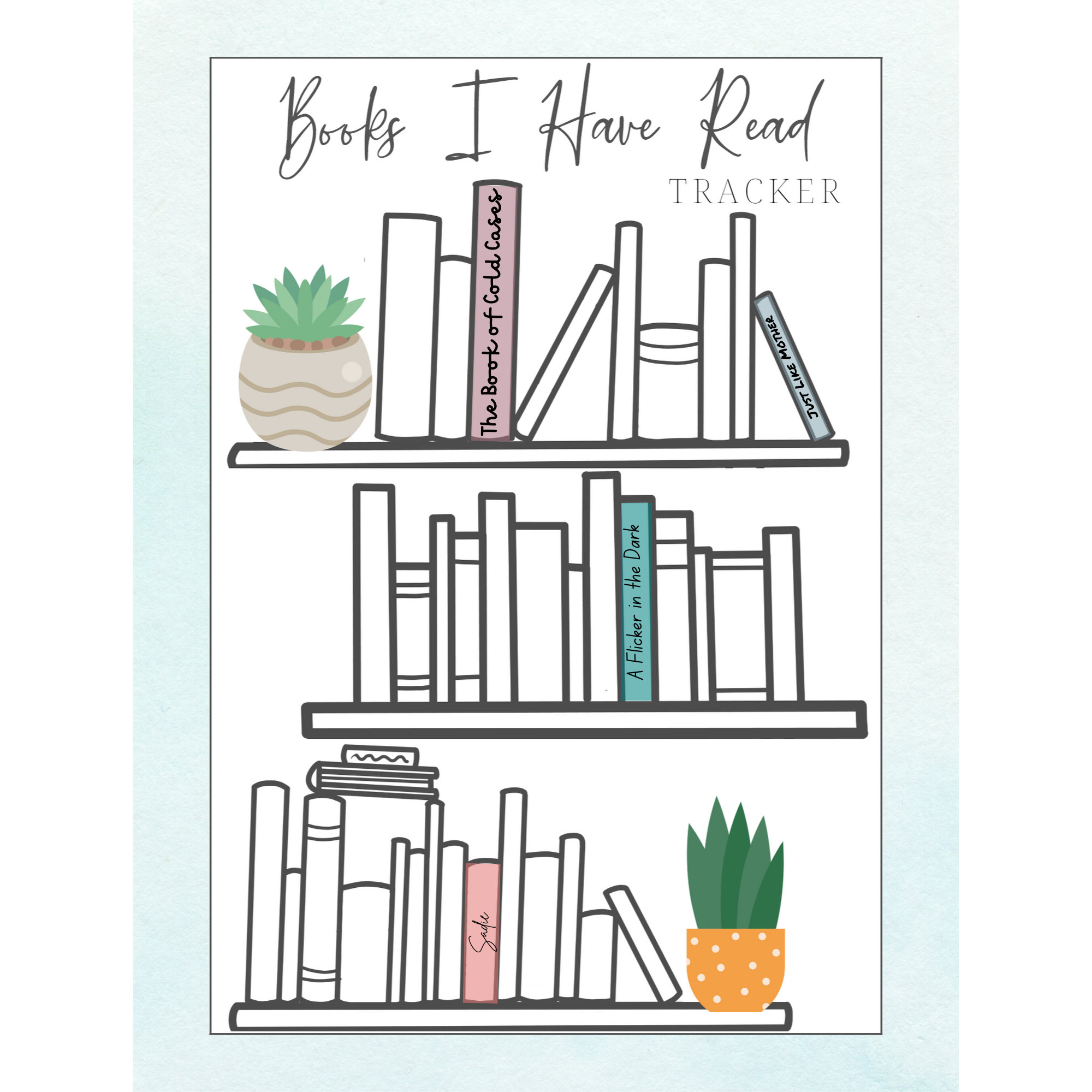 Printable Book Trackerbook Trackerreading Challengebook Loverprintable ...