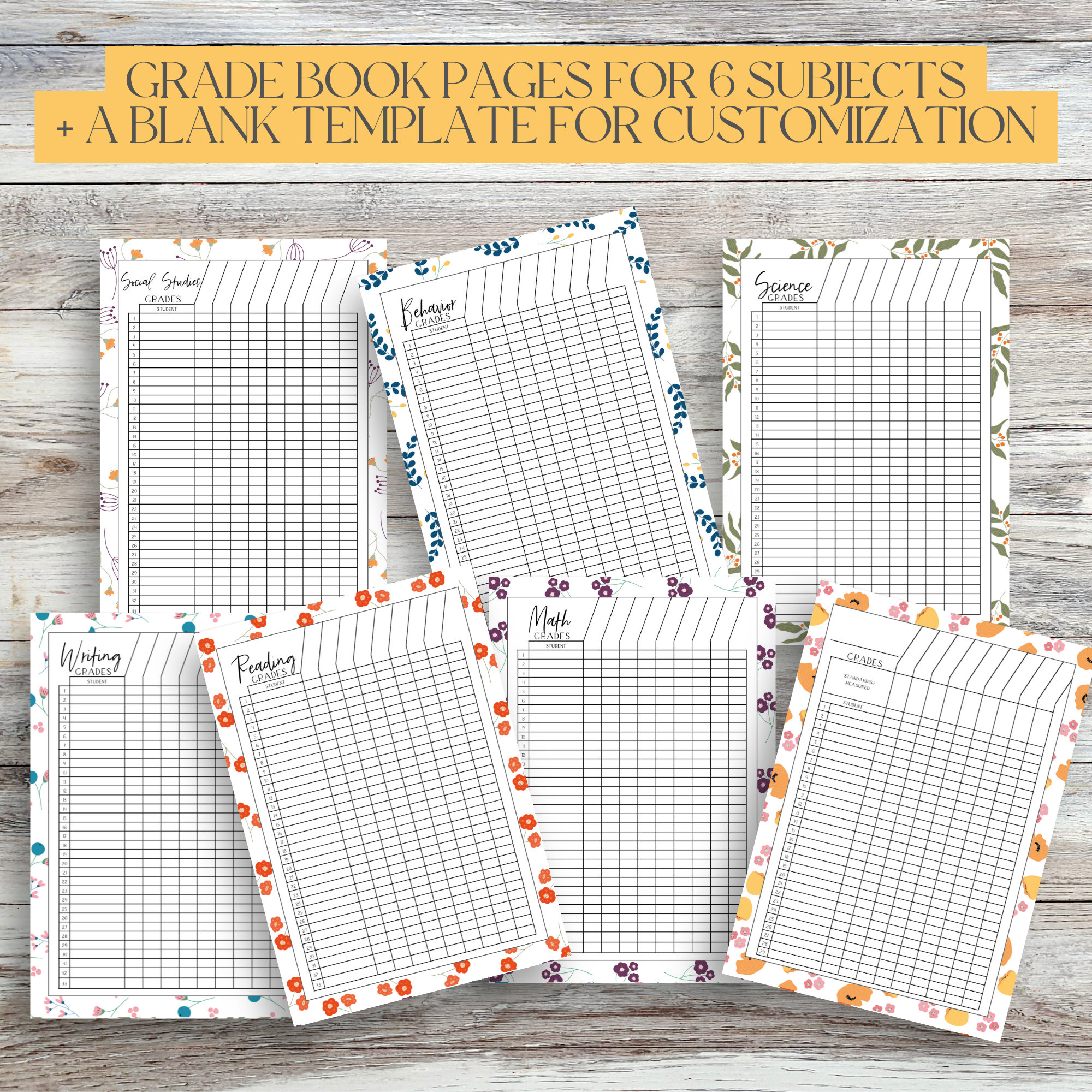 Teacher Gradebookgradebookteacher Plannerteacher Planner - Etsy