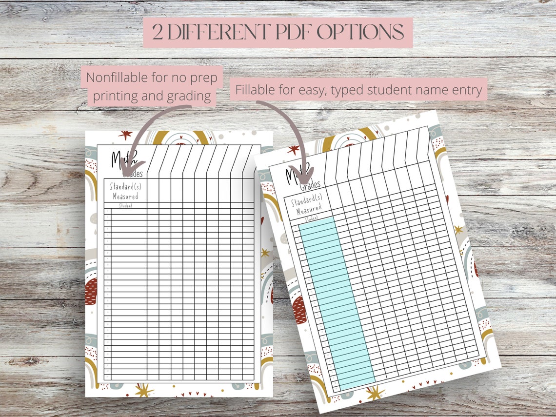 Boho Gradebook|teacher Gradebook|boho Teacher Planner|teacher Planner ...