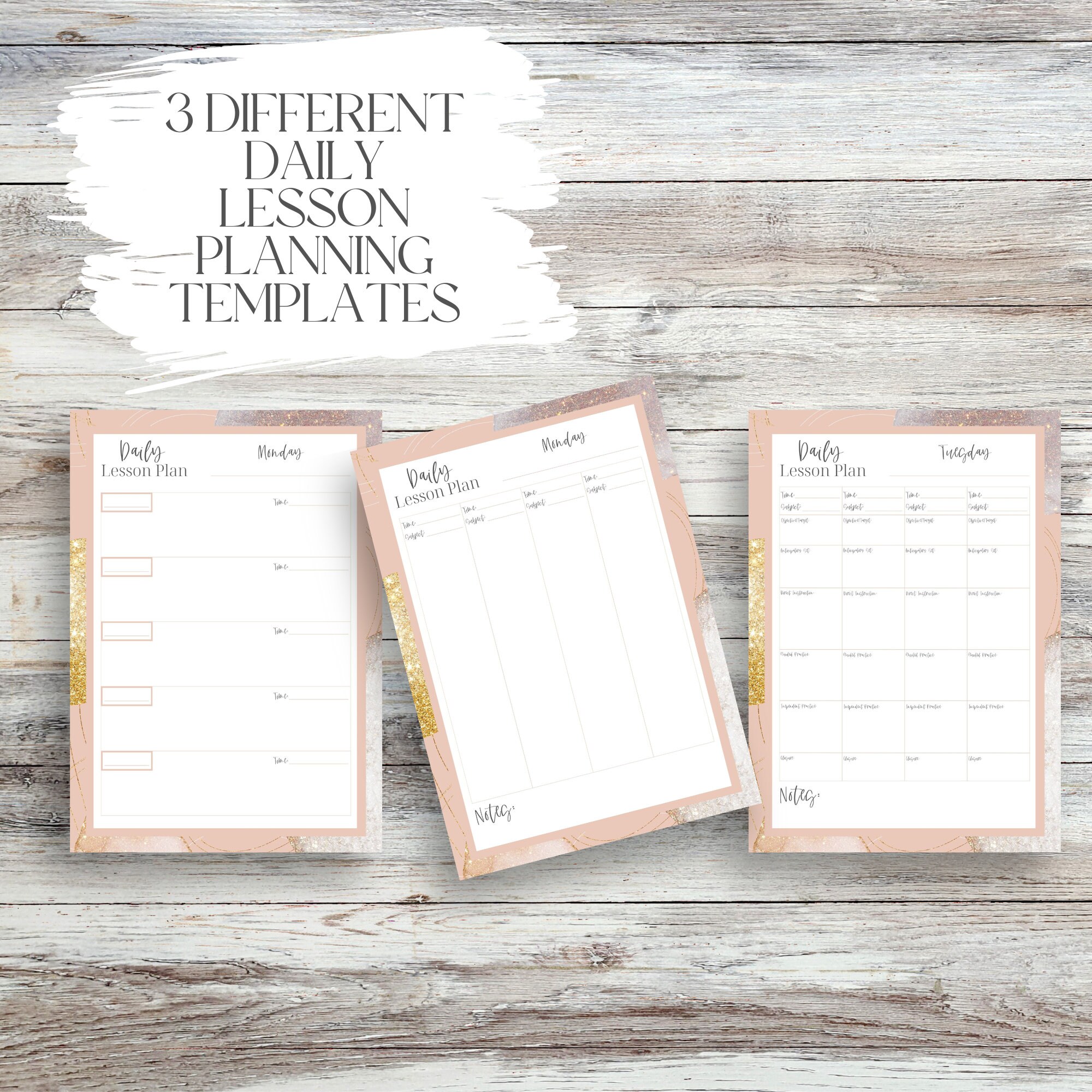Printable Lesson Plan|teacher Planner Pages|lesson Planner|daily ...