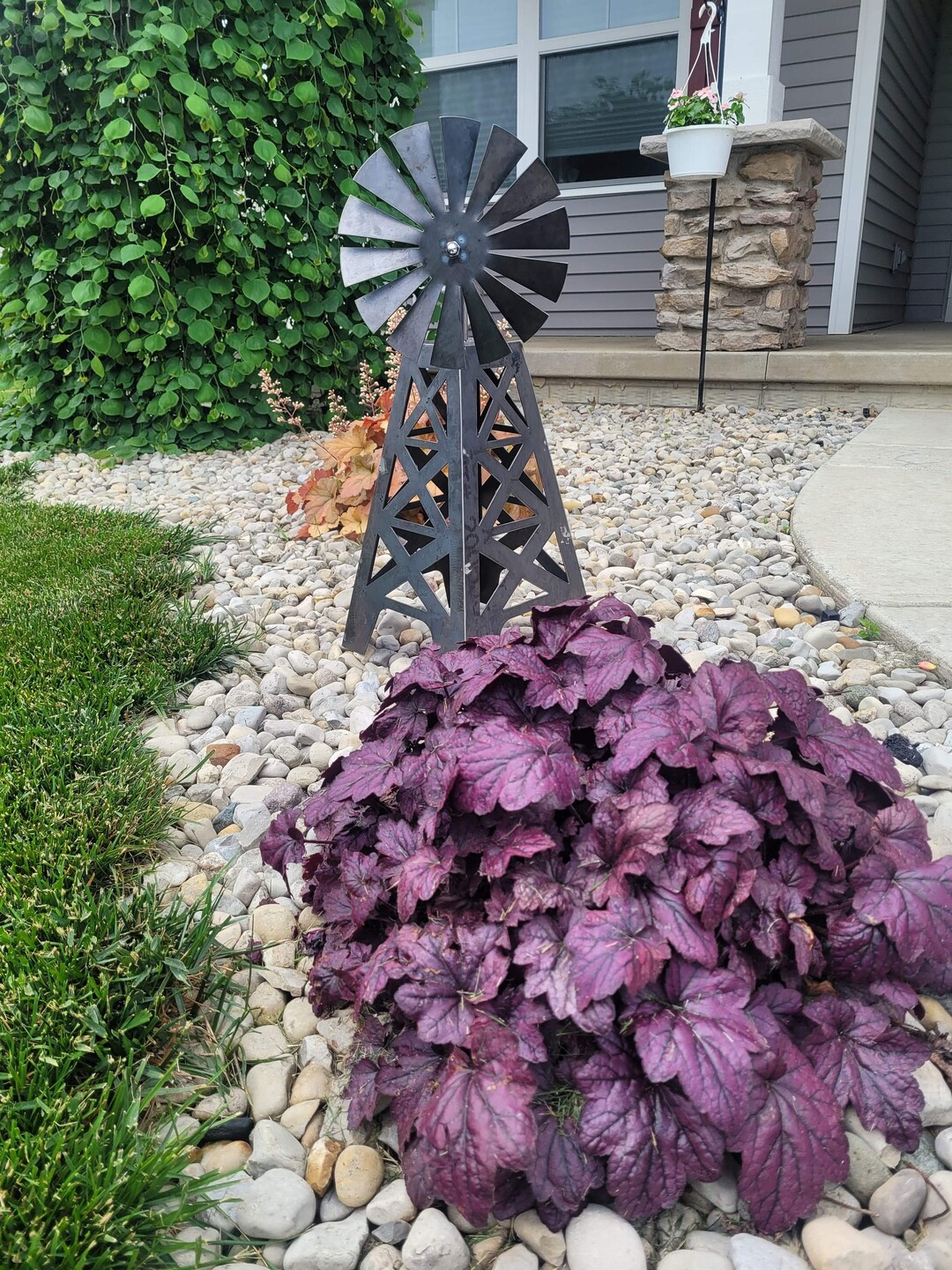 Farmhouse Windmill, Garden Metal Windmill Decor, Yard Decor, Outdoor ...