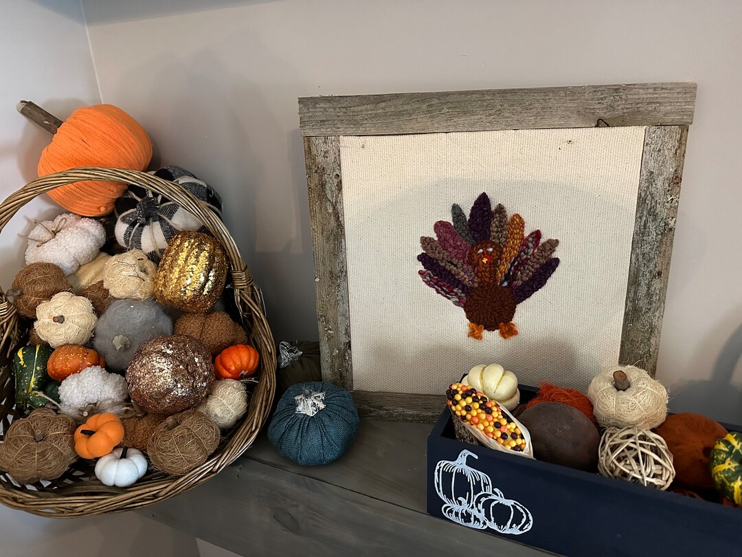Handmade Turkey Thanksgiving Decor Fiber Art Frames Wall Decor - Etsy