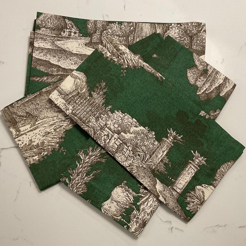 Toile Napkins - Etsy