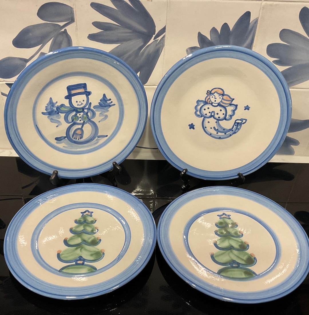 M.A. Hadley Pottery Luncheon Lunch Plate CHOICE of Christmas Tree, 9 ...