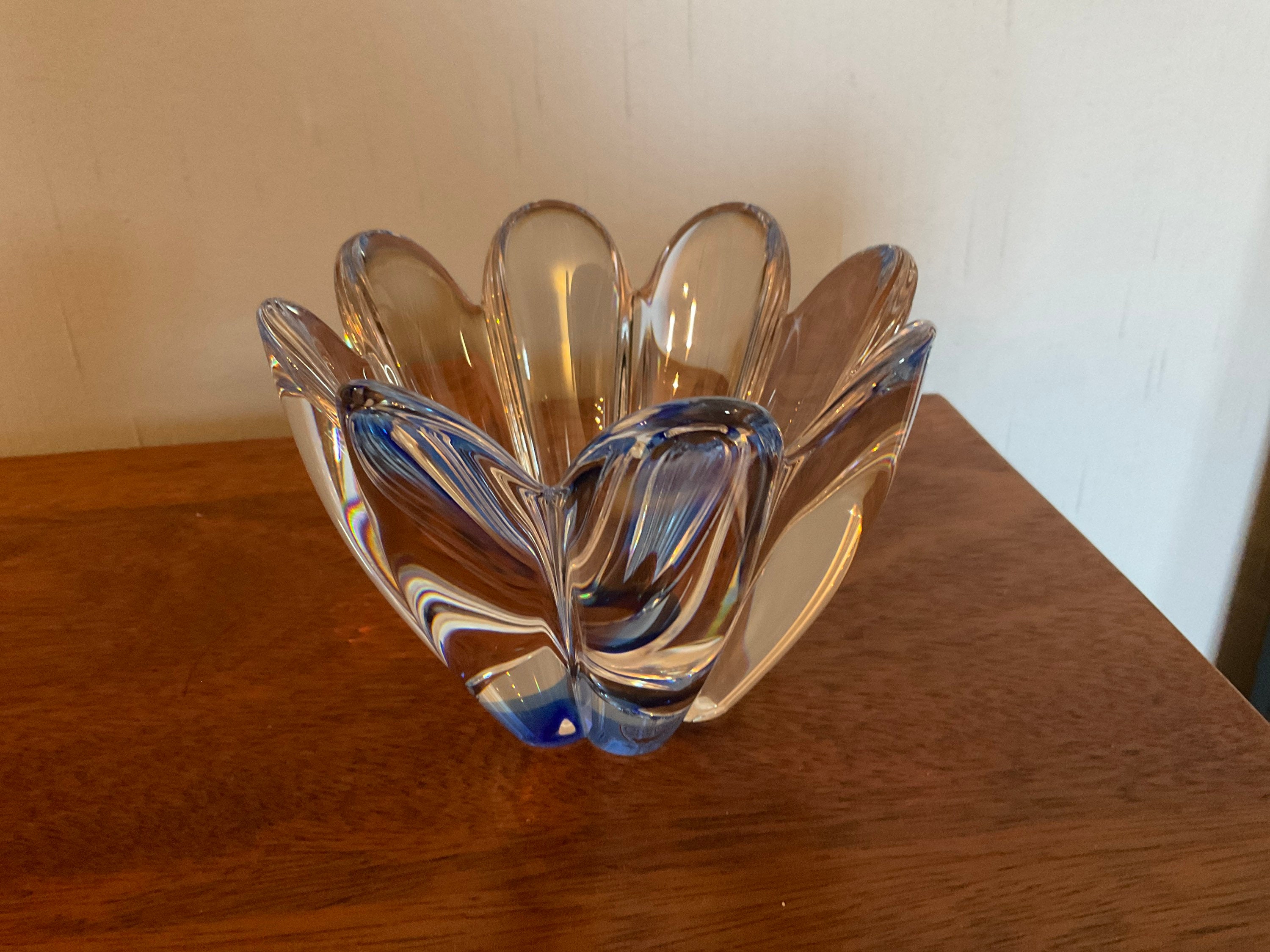 Orrefors Mayflower Blue 8 Petal Bowl Jan Johansson Design - Etsy