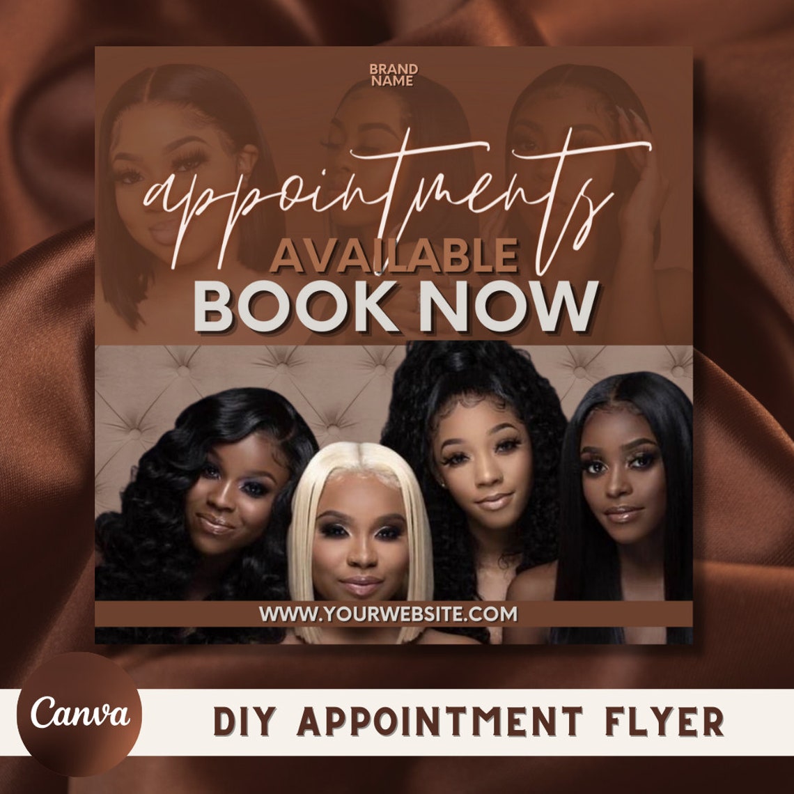 DIY Book Now Flyer, DIY Hair Appointment Flyer, Editable Makeup ...