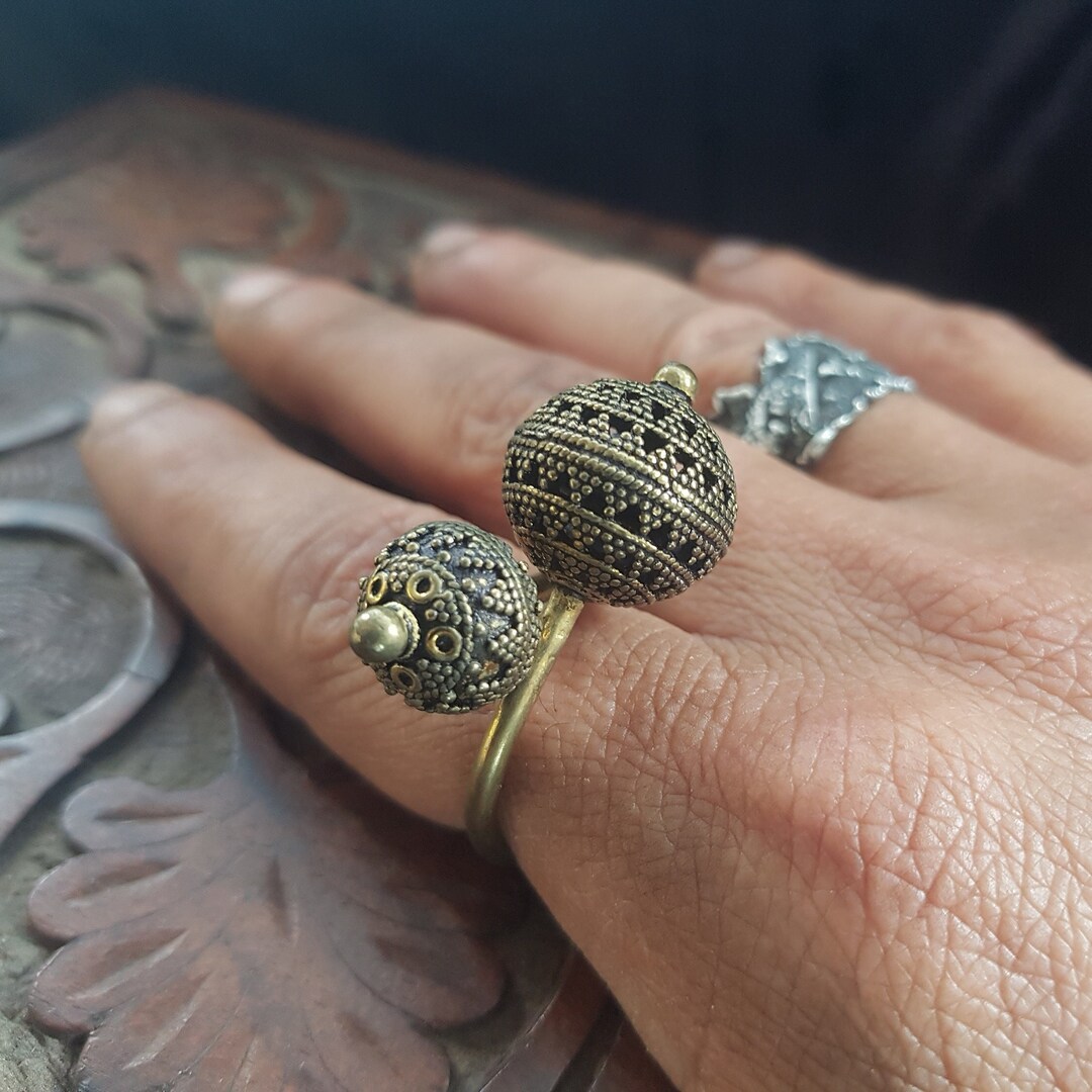 Handmade Hanuman Club Ring, Brass, Amazing Vintage Design, Gifting Ring ...