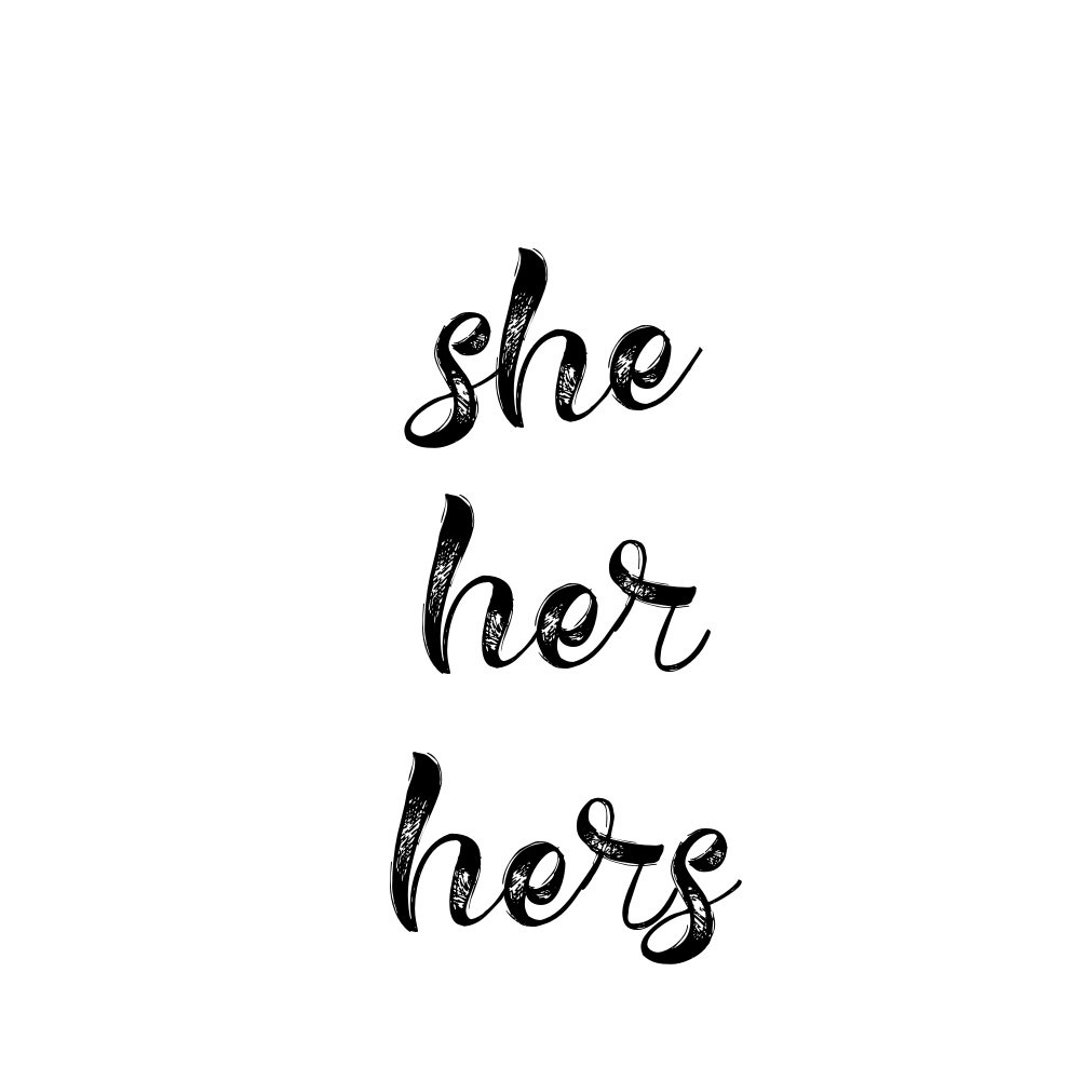 SVG File, She Her Hers, Female Gender Pronouns, Sexual Reassignment ...