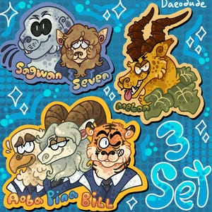 Beastars Triple Sticker Set Featuring: Sagwan and Seven, Melon, Aoba ...