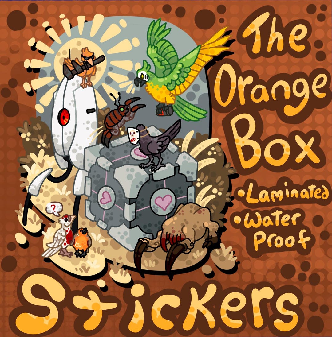 The Orange Box Games (portal, Half Life, and Team Fortress 2) Sticker ...