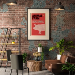 Animal Farm Poster George Orwell Poster Book Cover Print - Etsy