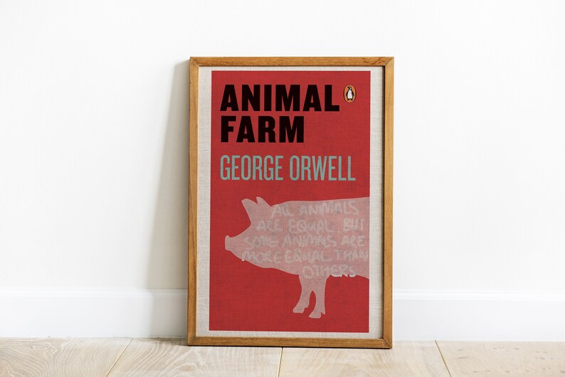 Animal Farm Poster George Orwell Poster Book Cover Print - Etsy