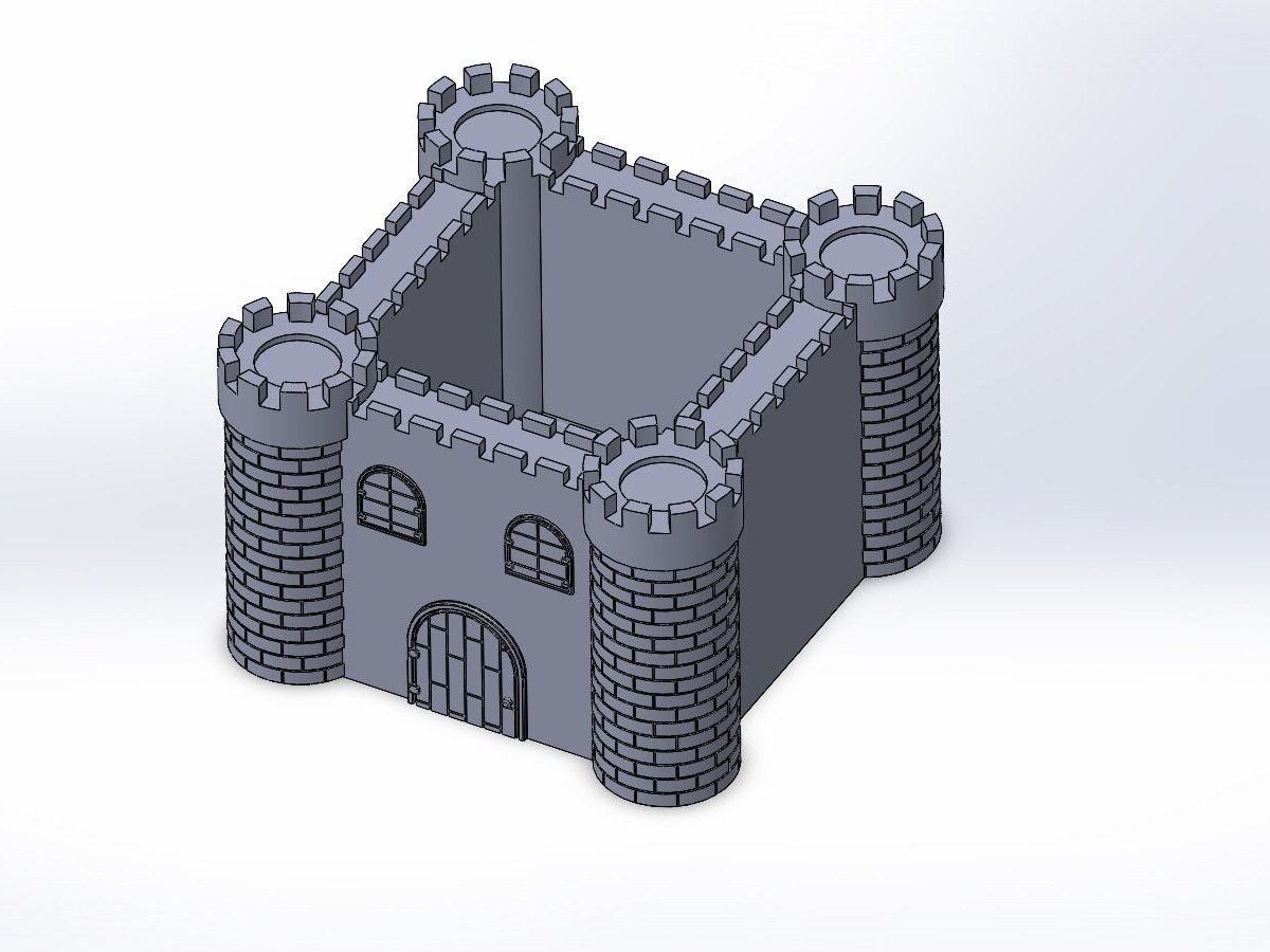 Castle Pen Holder Flower Pot 3d Printed File Stl Files - Etsy