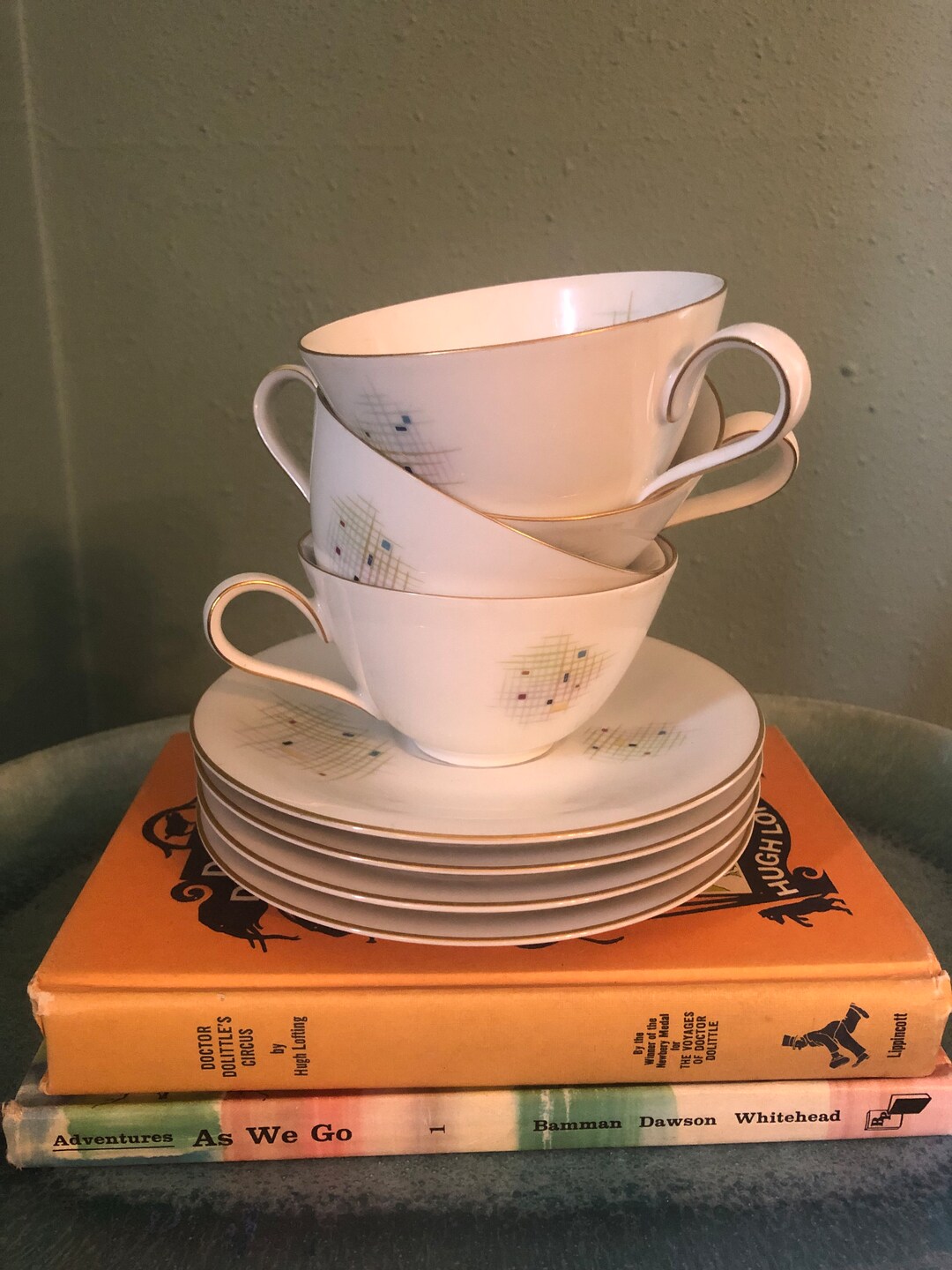 Gramercy Square by H and C, Tea Cups and Saucers! (x4) - Etsy